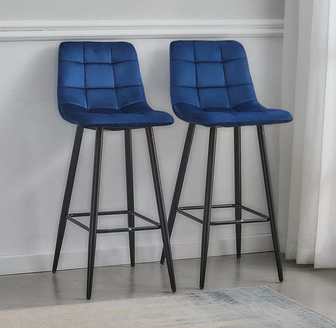 2 x Bar Blue Stool + Free delivery 🚚 – BW GROUP LONDON